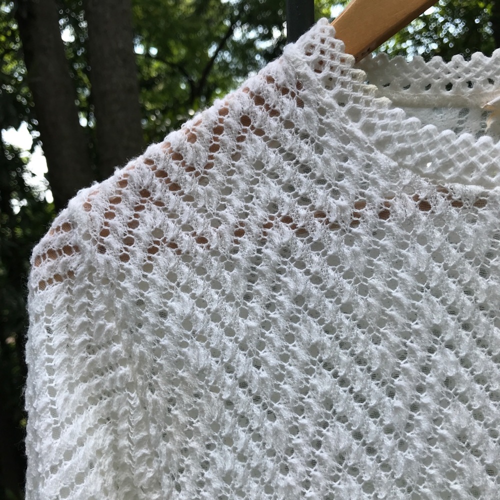 1972 Sears Lacy Knit Cardigan From Japan - Gem